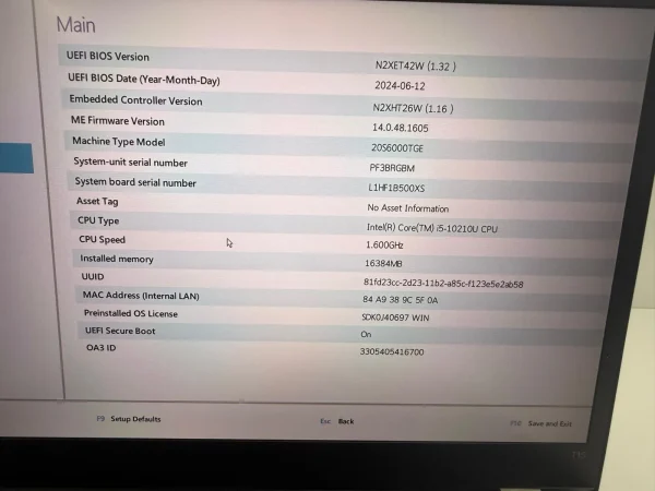 Laptop SH Lenovo Thinkpad T15 Gen1 i5-10210U SSD 512Gb RAM 16Gb - YourMag
